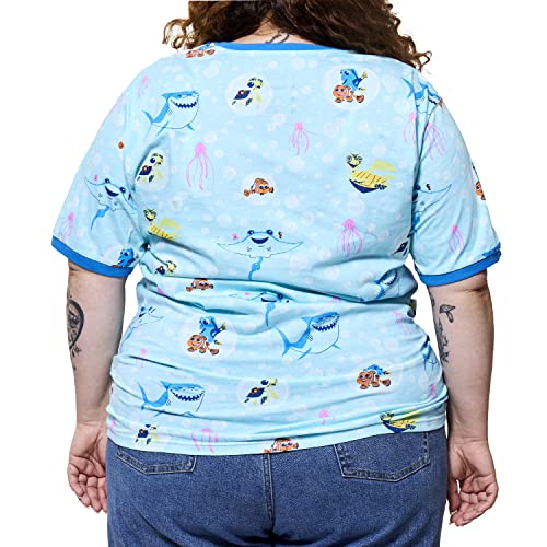 Loungefly Apparel: Pixar Finding Nemo 20th Anniversary Bubbles Unisex Tee - Size Large