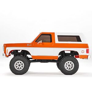 WOWRC FMS 1/24 RC Crawler FCX24 Chevy K5 Blazer Officially Licensed, Mini RC Car Pick Up Truck & SUV 2 in 1, 4WD 8km/h 2 Speeds Switch, 2.4GHz 3CH Off-Road RC Model with LED Lights for Adults, Orange