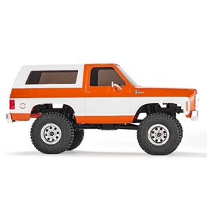 WOWRC FMS 1/24 RC Crawler FCX24 Chevy K5 Blazer Officially Licensed, Mini RC Car Pick Up Truck & SUV 2 in 1, 4WD 8km/h 2 Speeds Switch, 2.4GHz 3CH Off-Road RC Model with LED Lights for Adults, Orange