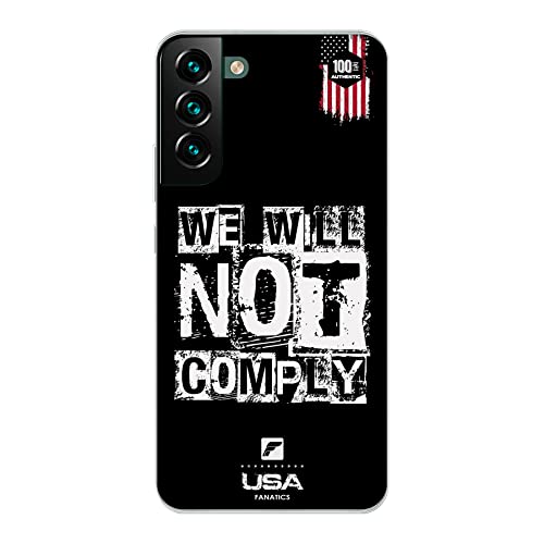 Phone Case We Will Not Comply USA Patriot Design Silicone Transparent - Compatible iPhone and Samsung (Samsung Galaxy A04)