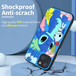 DZHAXIE Cute Cases for iPhone 13 Mini, 3D Cute Cartoon Blue Silicone Fun Unique Kawaii Cool Shockproof TPU Bumper Protective Case for Boys Girls Kids Gifts Cover Housing for iPhone 13 Mini 5.4"