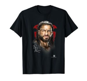 wwe roman reigns full color face photo portrait t-shirt