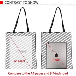 Costaric Canvas Tote Bag for Women butterfly Sunflower Print Bags for woman Beach Bag, Reusable Grocery Bags,Easter Bunny