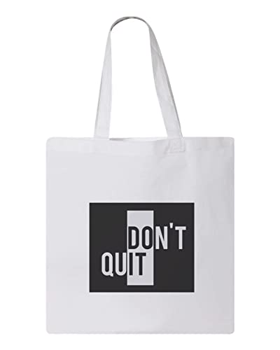 AESTHETIC DONT QUIT ART DESIGN, Reusable Tote Bag, Lightweight Grocery Shopping Cloth Bag, 13” x 14” with 20” Handles