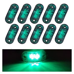 ditva 10pcs warning light led trailer orange 12v 24v led side marker truck accesorios parking lights for truck parts (color : green)