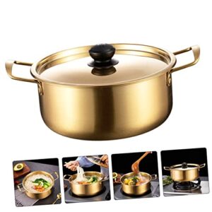 Housoutil Instant Noodle Pot Instant Cooker Korean Ramen Big Cooking Pot with Lid Korean Ramen Pot Casserole Pot Ramen Pot with Lid Korean Pots for Cooking Korean Cooking Cookware Big Pots