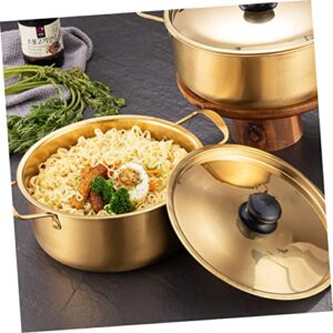 Housoutil Instant Noodle Pot Instant Cooker Korean Ramen Big Cooking Pot with Lid Korean Ramen Pot Casserole Pot Ramen Pot with Lid Korean Pots for Cooking Korean Cooking Cookware Big Pots