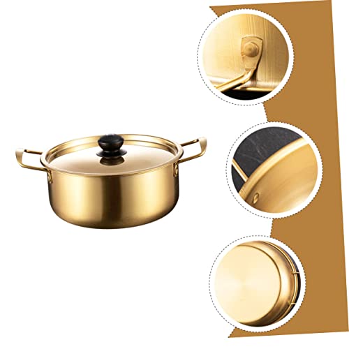 Housoutil Instant Noodle Pot Instant Cooker Korean Ramen Big Cooking Pot with Lid Korean Ramen Pot Casserole Pot Ramen Pot with Lid Korean Pots for Cooking Korean Cooking Cookware Big Pots