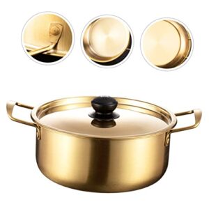 Housoutil Instant Noodle Pot Instant Cooker Korean Ramen Big Cooking Pot with Lid Korean Ramen Pot Casserole Pot Ramen Pot with Lid Korean Pots for Cooking Korean Cooking Cookware Big Pots