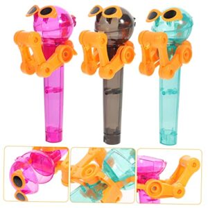 jojofuny 3pcs Lollipop Robot Stocking Stuffer Wand Toy Childrens Gifts Lollipop Holder Toy Novelty Lollipop Holder Kids Lollipop Toy Robot Lollipop Toy Cartoon Robot Lollipop Holder Storage