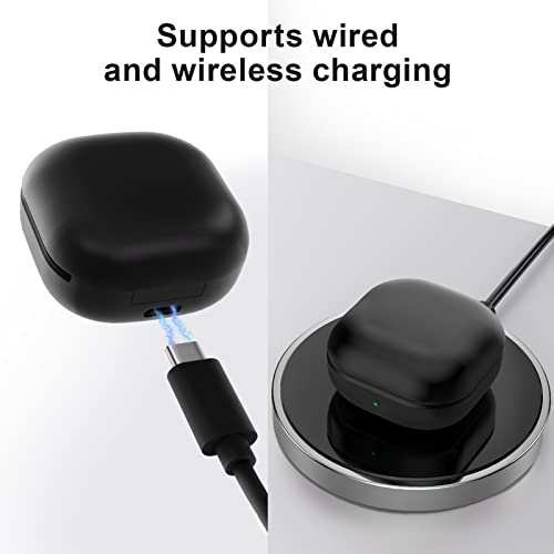 𝒍𝒆𝑸𝒖𝒊𝒗𝒆𝒏 Wireless Charging Case for Samsung Galaxy Buds2 Pro, Replacement Charger Case for Galaxy Buds 2 Pro with Bluetooth Pairing, Support Wireless/Wired Charging (Not Include Earbuds)