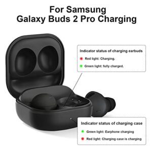 𝒍𝒆𝑸𝒖𝒊𝒗𝒆𝒏 Wireless Charging Case for Samsung Galaxy Buds2 Pro, Replacement Charger Case for Galaxy Buds 2 Pro with Bluetooth Pairing, Support Wireless/Wired Charging (Not Include Earbuds)