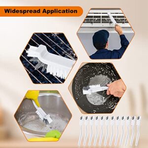 48 Pcs Kitchen Scrub Brush Bulk Sink Bathroom Cleaning Brush Right Angle Mini Grout Brush Plastic Edge Corner Dish Brush for Household Bottle Tile Lines Window Track Crevice with Stiff Bristle