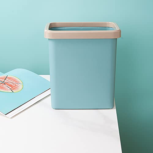 Nicunom 3 Pack Small Trash Can, 1.5 Gallon Plastic Garbage Can Wastebasket Multicolor Trash Can Square Garbage Container Bin for Bathroom, Kitchen, Bedroom, Living Room, Home Office