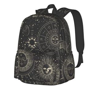 sun moon backpack book bags lightweight casual laptop backpacks travel daypack for man woman