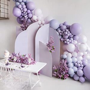 RUBFAC 87pcs Pastel Purple Balloons Different Sizes 18 12 10 5 Inches for Garland Arch, Premium Purple Latex Balloons for Birthday Party Wedding Baby Shower Bridal Shower Decorations