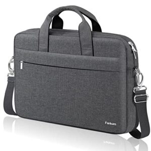 ferkurn laptop bag case 17 17.3 inch women men computer bag for hp envy pavilion omen/lg gram/msi/dell inspiron xps/lenovo thinkpad/asus/acer, shoulder strap carrying briefcase messenger bag, gray