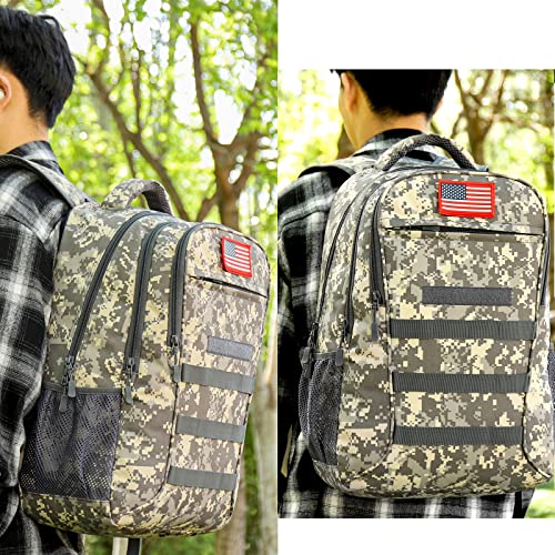 HYSANOG Tactical Boys Backpack for School,Military Teen Boys Backpack with USB Charging Pot,Camo Backpack Men 40L