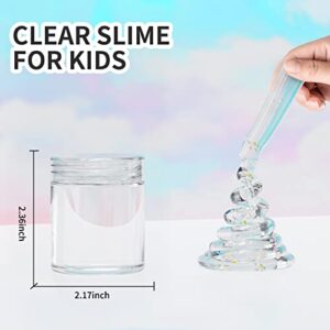 XILYPELY Slime Kit for Girls, Butter Slime 2 Pack Clear Fluffy Transparent Amazing Crystal Putty Supplies, Glossy Crunchy Slimes Party Favors for Kids 8-12, Toys for Girls Boys