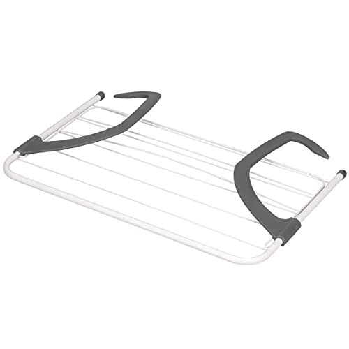 Over The Door Drying Rack, Foldable, Made of 100% Durable Metal and Plastic, Home Storage and Organization - Measures 20" Long x 20" Wide x 6 1/2" Deep