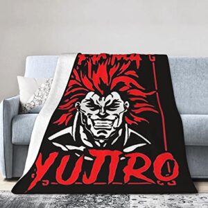 anime baki the grappler blanket tapestry sofa office bedroom throw blankets super soft cozy microfiber blanket bedding 40"x30"