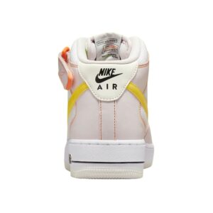 Nike Women's Air Force 1 '07 Mid Shoes, White/Opti Yellow-pearl Pink, 7.5