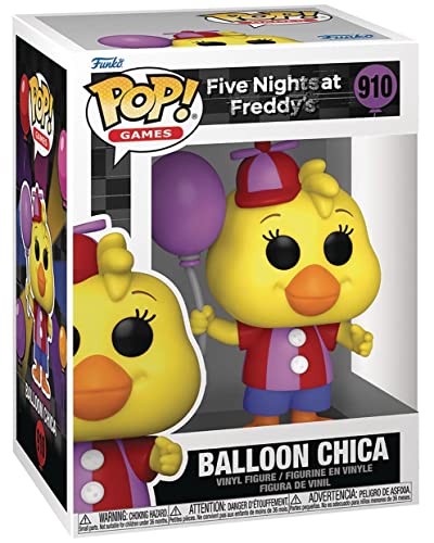 POP Five Nights at Freddy's - Balloon Chica Funko Vinyl Figure (Bundled with Compatible Box Protector Case), Multicolor, 3.75 inches