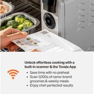 Tovala Smart Oven, 5-in-1 Air Fryer Oven Combo - Air Fry, Toast, Bake, Broil, and Reheat - Smartphone Controlled Countertop Convection and Toaster Oven - With Tovala Meal Credit ($50 Value) - WiFi