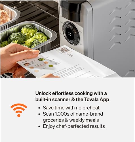 Tovala Smart Oven, 5-in-1 Air Fryer Oven Combo - Air Fry, Toast, Bake, Broil, and Reheat - Smartphone Controlled Countertop Convection and Toaster Oven - With Tovala Meal Credit ($50 Value) - WiFi