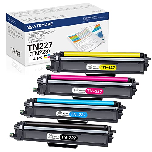 TN227 Toner Cartridge Compatible for Brother TN227 TN-227 Toner Cartridge Replacement for MFC-L3770CDW 3750CDW 3710CW HL-L3290CDW 3270CDW 3210CW 3230CDW 3230CDN (4 Pack