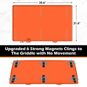 36" Griddle Mat Silicone for Blackstone, Magnetic Protective Top Covers for Blackstone Protector Outdoor-Orange