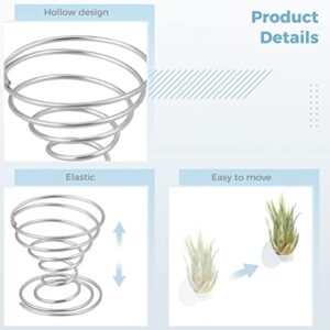 Homaisson 40 Packs Air Plant Stand Holders, Stainless Steel Plant Display Racks, Tillandsia Airplant Containers with Suction Cups, Stainless Steel Wire Stands