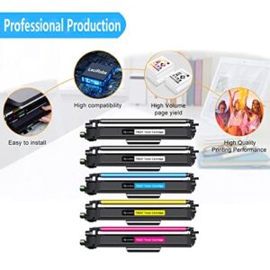 LeciRoba Compatible for Brother HL-L3270CDW Toner Cartridges High Yield TN227 TN-227 Replacement for Brother HL-L3290CDW HL-L3210CW HL-L3230CDW MFC-L3770CDW Printer (2Black/Cyan/Yellow/Magenta, 5 PK)