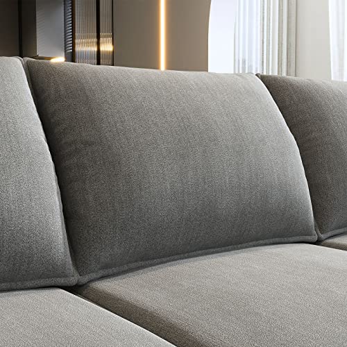 HONBAY Modular Sectional Sofa Bed with Ottomans U Shape Modular Couch Sectional Sleeper Modular Sofa with Storage Seats, Grey