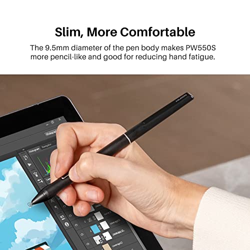 HUION Inspiroy 2 Large Drawing Tablet with HUION Slim Pen PW550S 9.5mm Diameter PenTech 3.0+