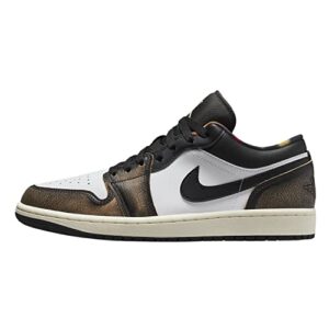 jordan mens air 1 low se shoes, black/white onyx-white-sail, 10.5