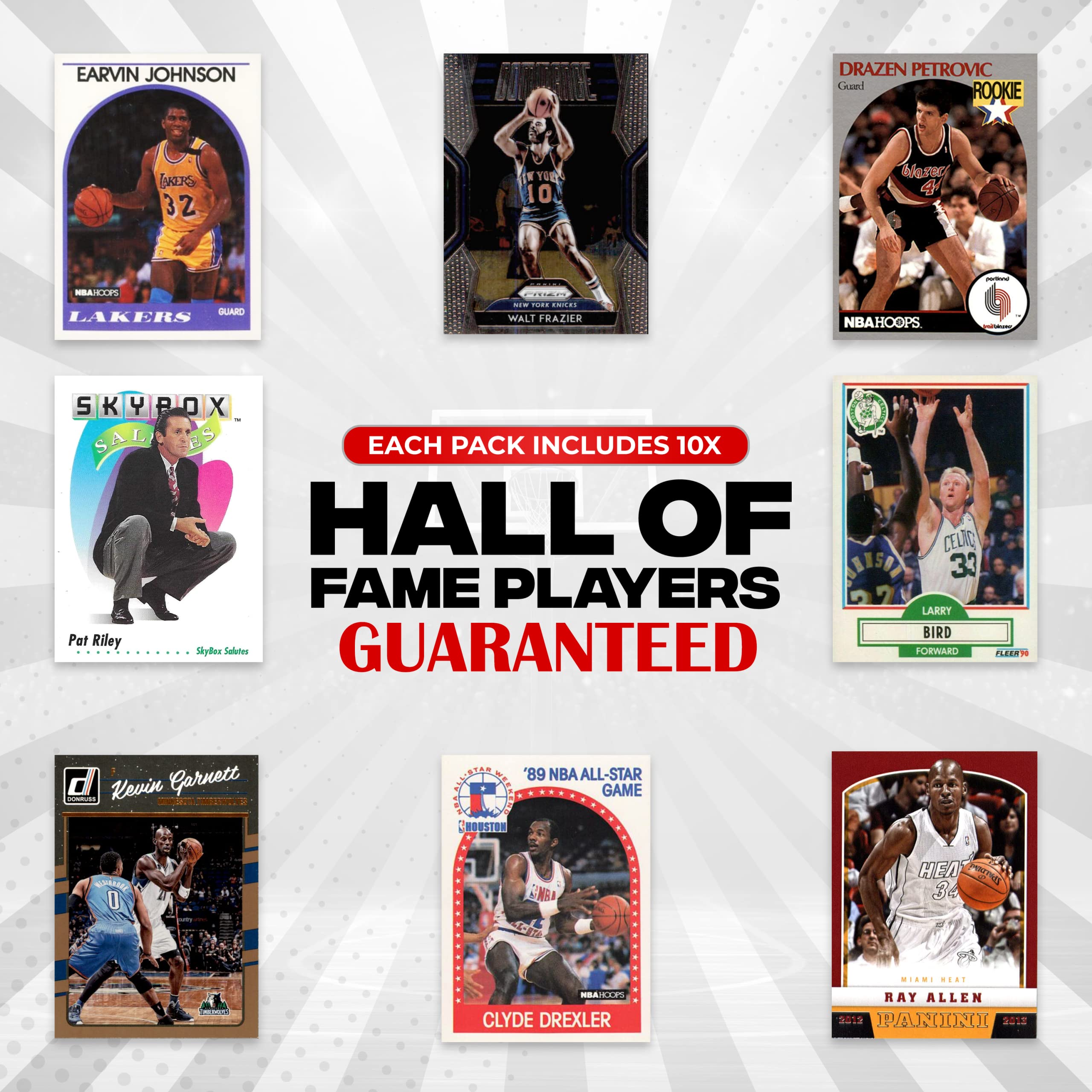 Deluxe NBA Basketball Cards 2023 Mystery Box | 100x Official NBA Cards | 10x Hall of Famers | 10x Rookies | 1x Lebron or Jordan | 4X Autograph or Relic Cards Guaranteed | Kobe Bryant Cards