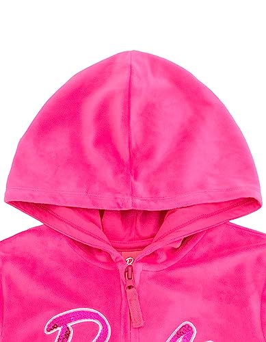 Barbie Toddler Girls Velour Zip Up Hoodie Pants Outfit Set Pink 5T