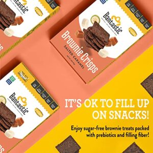 Bantastic Brownie Keto Snack, Salted Caramel Crisps - Crunchy Thin, Naturally Sweet Sugar Free Brownies Snack, Gluten Free, Low Carb, Dairy Free, 3 Oz Ea (Pack of 2)