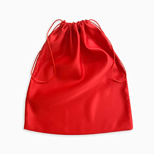 Red Satin Dust Bag - Extra Small to Extra Large - Silk peau de soie dust bag made in USA (L Portrait - 22x28")