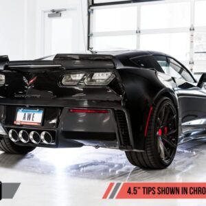 AWE Tuning 14-19 Chevy Corvette C7 Z06/ZR1 (w/o AFM) Track Edition Axle-Back Exhaust w/Chrome Tips - 3020-42073