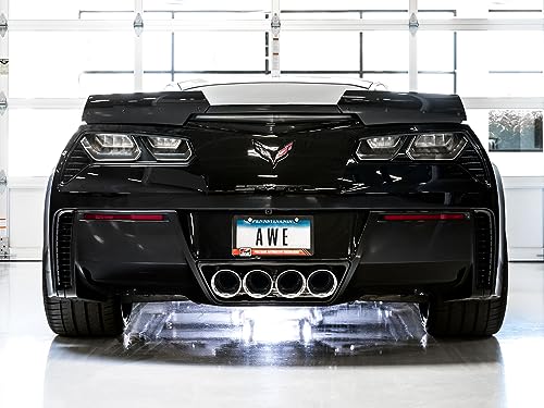 AWE Tuning 14-19 Chevy Corvette C7 Z06/ZR1 (w/o AFM) Track Edition Axle-Back Exhaust w/Chrome Tips - 3020-42073