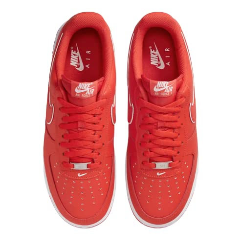 Nike Men's Air Force 1 Shoe, Picante Red-white, 12