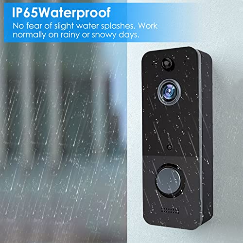 iMounTEK Video Doorbells Wireless Smart Wi-Fi Video Doorbell Security Phone Door Ring Intercom Camera 2-Way Audio Night Vision, Security Door Ring, Motion Detection, IP65 Waterproof Battery Operated