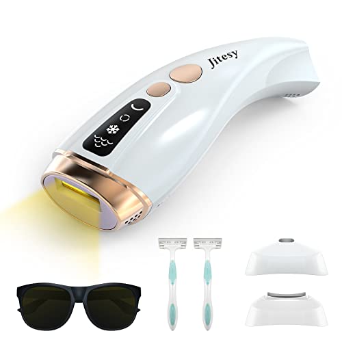 IPL Hair Removal for Women Permanent, Jitesy Hair Removal Device Painless At-Home for Women and Men, Suitable for Face Armpits Legs Arms Bikini Line Whole Body, 999,999+ Flashes for Whole Family Use