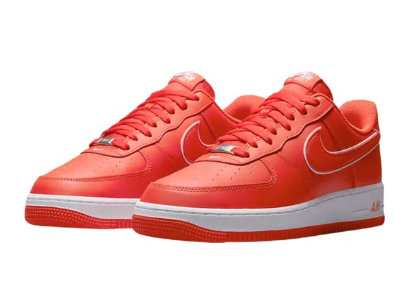 Nike Men's Air Force 1 Shoe, Picante Red-white, 13