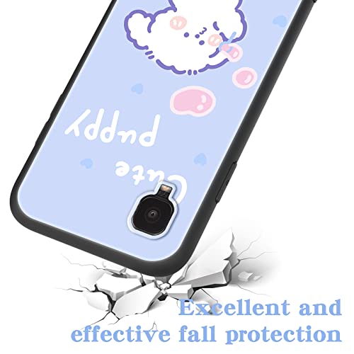 Nuouxoco for Alcatel TCL A3 Phone Case, for TCL A509DL Cover Fun Cute Dog Design Cartoon Animal Style with Strap Lanyard Slim Soft TPU Bumper Shockproof Protective Purple Case - Cute Puppy