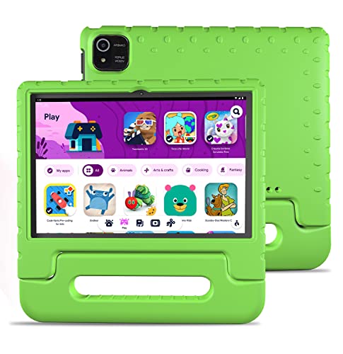 NOBKLEN Kids Tablet, 10" WiFi Tablet for Kids, Android 13.0 Toddler Tablet with Dual Camera 4GB 64GB 1200 * 800 HD IPS Touchscreen 8000mAh Pre-Installed Parental Control Kid-Proof Case