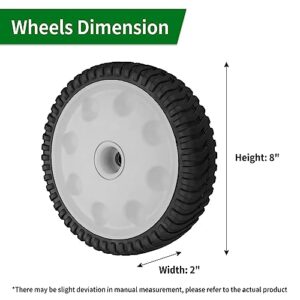 734-04018 Front Wheels Fit for Troy Bilt TB240 Mower - Drive Wheels Tires for Troy Bilt Honda Tuff Cut 210 230 Craftsman Self Propelled Mower, Replace 734-04018A, 734-04018B, 734-04018C, 2 Pack