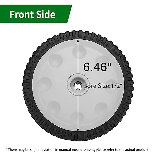 734-04018 Front Wheels Fit for Troy Bilt TB240 Mower - Drive Wheels Tires for Troy Bilt Honda Tuff Cut 210 230 Craftsman Self Propelled Mower, Replace 734-04018A, 734-04018B, 734-04018C, 2 Pack